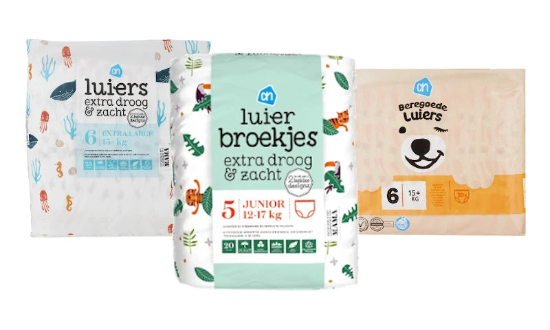Albert Heijn luiers aanbiedingen. Korting tot 50%